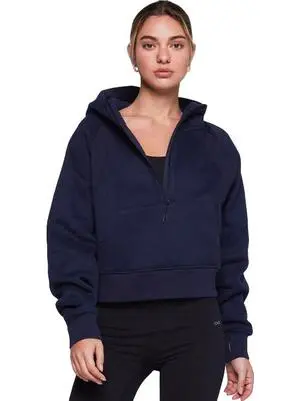 REBODY Rebody Active Fleece Half Zip Boxy Hoodie True Navy