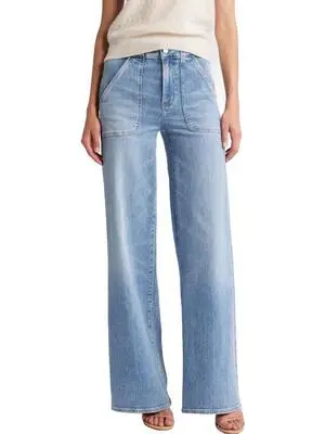 FRAME Modern Pocket Wide Leg Jeans - Carpenter
