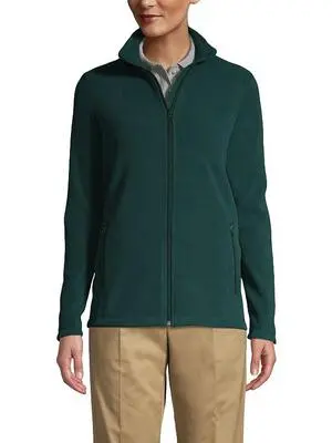 LANDS' END Full-Zip Mid-Weight Fleece Jacket Evergreen