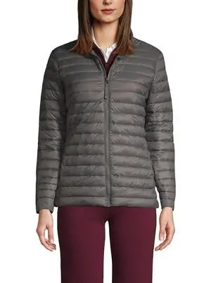 LANDS' END Thermoplume School Uniform Jacket - Arctic Gray