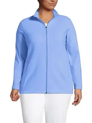 LANDS' END Full Zip Fleece Jacket - Clear Blue Sky
