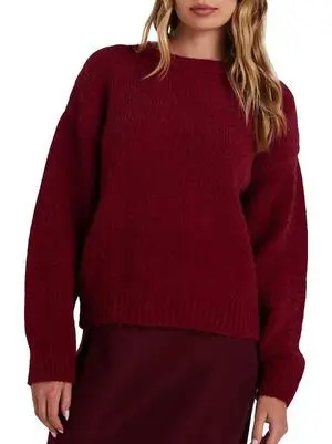 Bella Dahl Bella Dahl Drop Shoulder Sweater Deep Plum