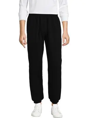 LANDS' END Fleece Back Sweatpants - Black