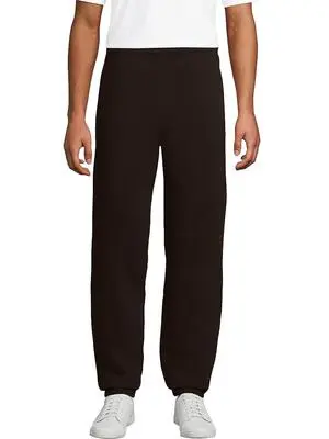 LANDS' END Fleece Back Sweatpants - Rich Coffee