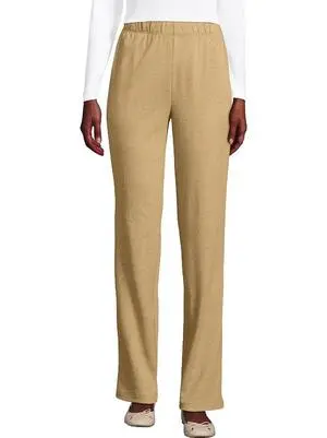 LANDS' END Sport Knit High Rise Pants - French Pecan Heather