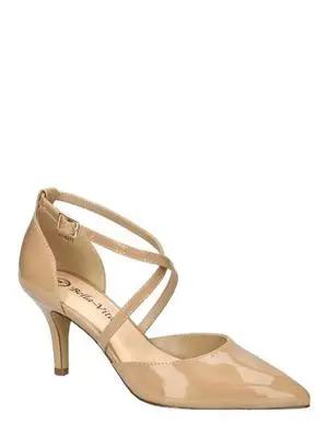 BELLA VITA Zabella Pointed Toe Pump - Nude Patent
