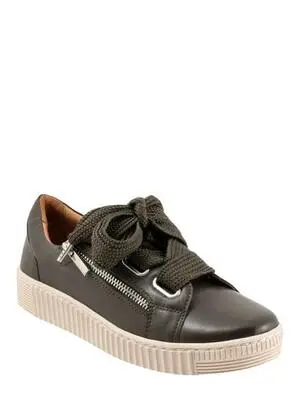 Eos Jovi Leather Sneakers - Dark Olive