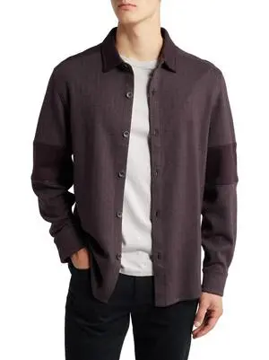Robert Barakett White Stone Knit Overshirt - Port
