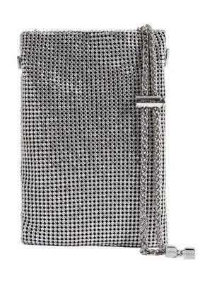 REISS Zuri Crystal Embellished Shoulder Bag - Silver