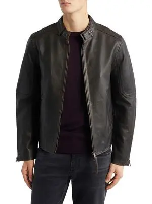 ALLSAINTS Cora Leather Jacket - Cognac Brown