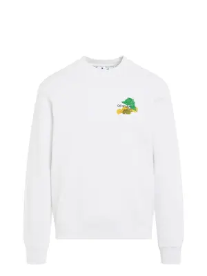 Off-White Brush Arrow Slim Crewneck /multicolor - White
