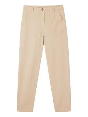 THE WHITE COMPANY Patch-pocket Tapered-leg Trousers - Pearl
