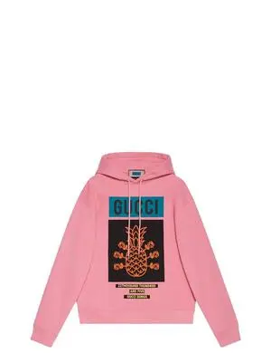 Gucci Printed Pullover Hoodie - Light Pink