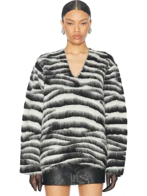 Marc Jacobs Brushed Zebra Sweater - Black & White