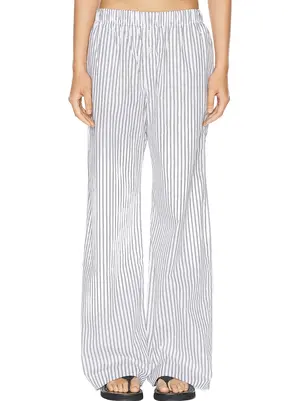 Eterne Lounge Pant - White & Black Stripe