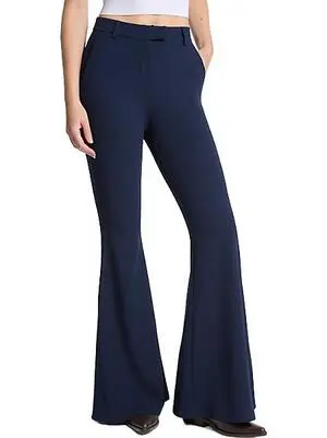 Michael Kors Michael Kors Stretch Crepe Flared Pant Blue