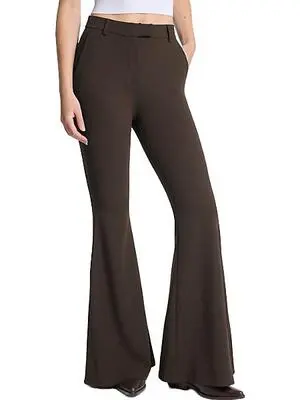 Michael Kors Michael Kors Stretch Crepe Flared Pant Brown