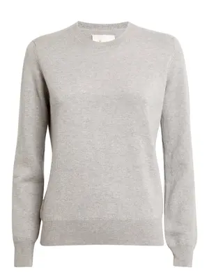Harrods Cashmere Crew-Neck Sweater Grey