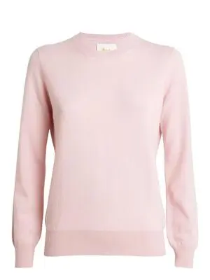 Harrods Cashmere Crew-Neck Sweater Pink