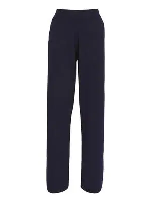 Harrods Cashmere Wide-leg Track Pants - Navy