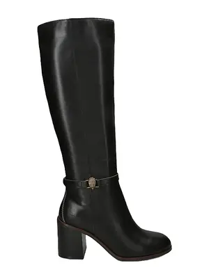 Kurt Geiger Shoreditch Eagle Embellished Leather Knee-high Boots - Black