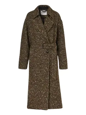 MARANT ETOILE Horia Wool-blend Wrap Coat - Brown