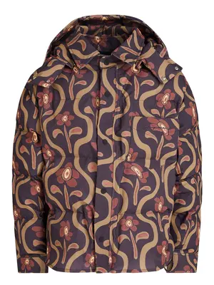 Jacquemus Doudune Quilted Floral-print Ripstop Hooded Jacket - Multicolor