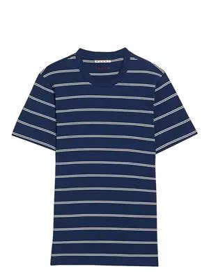 Marni Striped Cottonjersey Tshirt - Navy
