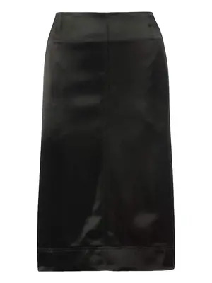 TOTEME Paneled Satin Midi Skirt - Black