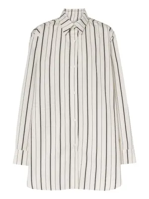Tove Damita Striped Cotton Shirt - White