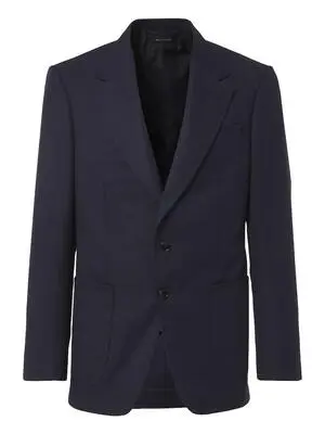 TOM FORD Wool, Mohair, And Silk Suit Jacket - Blue