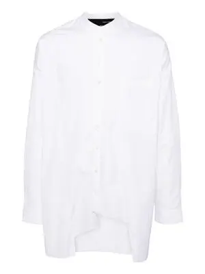 Isabel Benenato Asymmetric Cotton Shirt - White