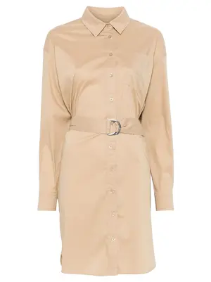 Ralph Lauren Belted Midi Shirt Dress - Neutrals