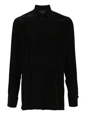 Givenchy Plastron Silk Shirt - Black