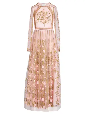 Giambattista Valli Embroidered Tulle Gown - Pink