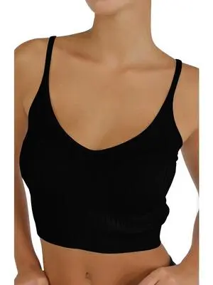 BELLE & BLOOM Knit Crop Top - Black