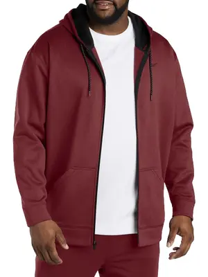 REEBOK Reebok Performance Zip-front Hoodie Rich Maroon Sld