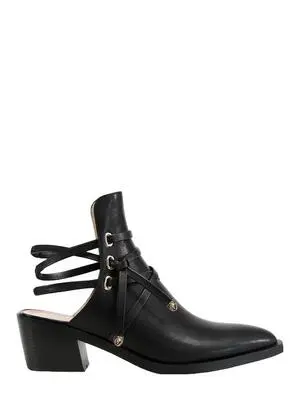 BELLE & BLOOM Open Back Boots - Black