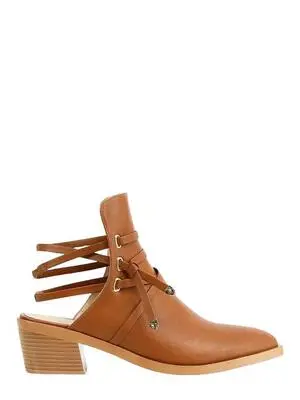 BELLE & BLOOM Open Back Boots - Tan
