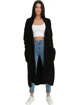 BELLE & BLOOM Belle & Bloom Born To Run Sweater Coat Black