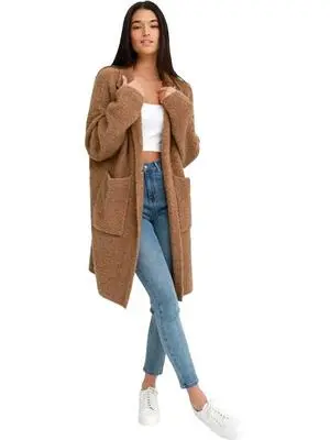 BELLE & BLOOM Days Go Sustainable Blazer Cardigan - Camel