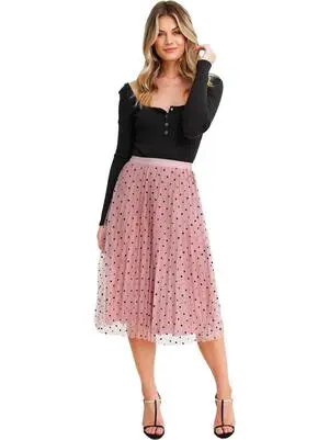BELLE & BLOOM Mixed Feeling Reversible Skirt - Pink