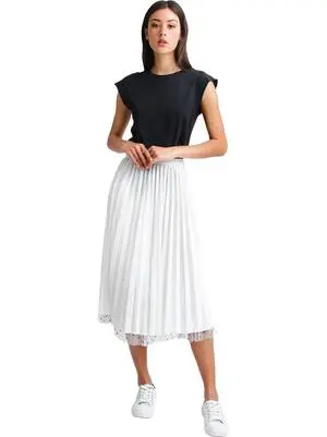 BELLE & BLOOM Mixed Feeling Reversible Skirt - White