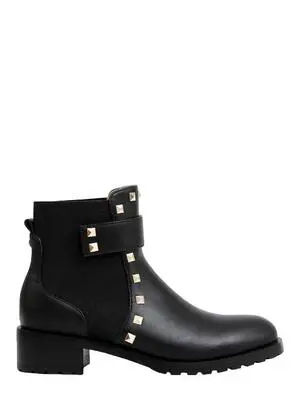 BELLE & BLOOM City Lights Leather Ankle Boots - Black