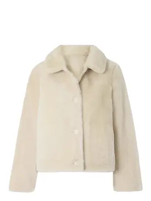 YVES SALOMON Shearling Coat - Cream