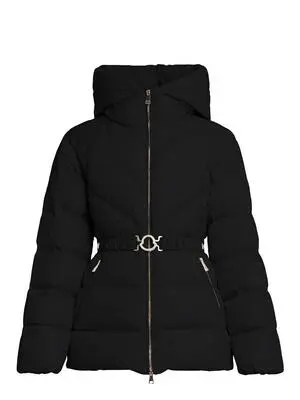 Moncler Brosse Belted Puffer Jacket - Black