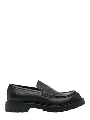 Gucci Web-stripe Trim Loafers - Black