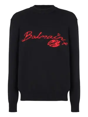 Balmain Kiss Jumper - Black