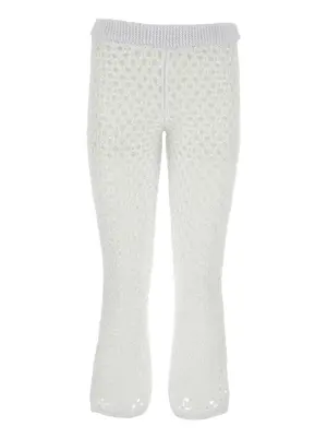 Valentino Garavani Escape Crochet Trousers - White
