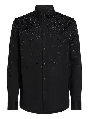 Karl Lagerfeld Rhinestone-dégradé Shirt - Black